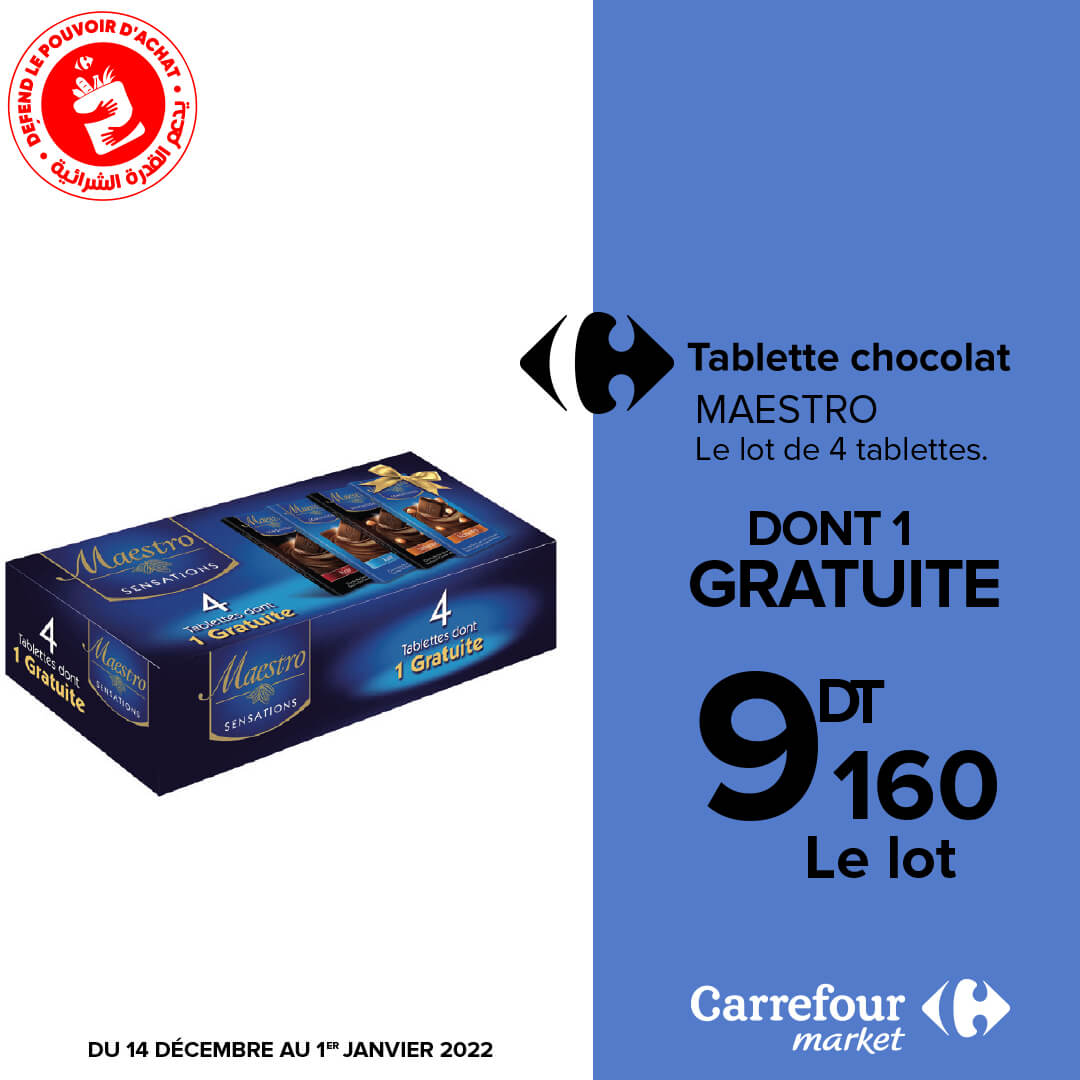 Tablette chocolat MAESTRO - 9adhity