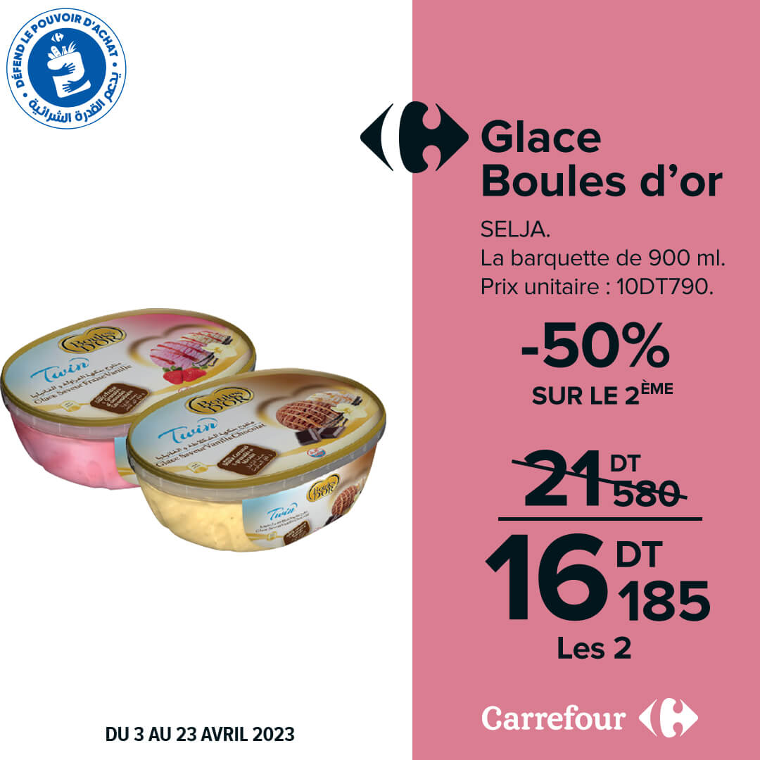Glace BOULES D'OR - 9adhity