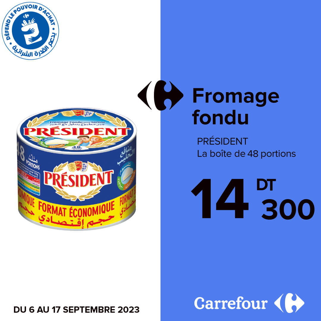 Fromage fondu PRESIDENT - 9adhity