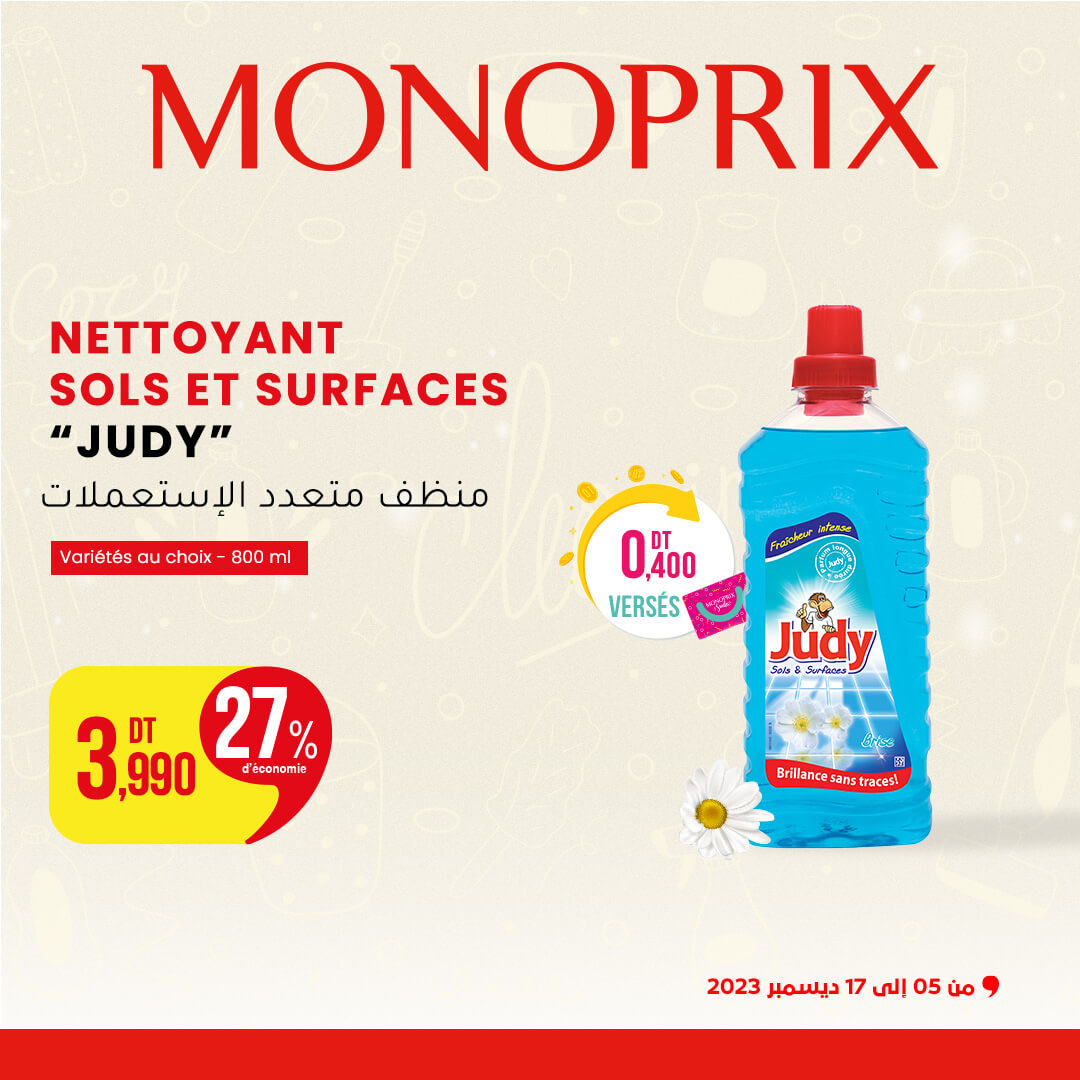 Nettoyant sols et surfaces JUDY - 9adhity
